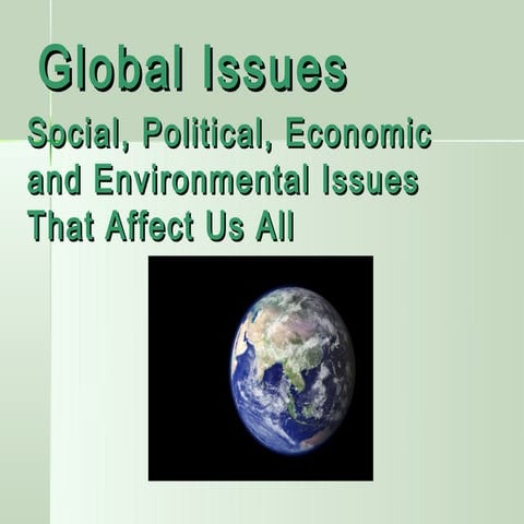 Global Issues | PPT
