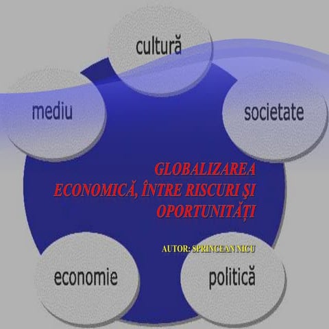 Globalizarea economică, între riscuri şi oportunităţi | PPT