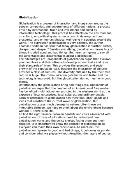 Tcw l1.1 introduction to globalization | PPTX | Business | Business and ...