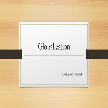 Globalization | PPTX