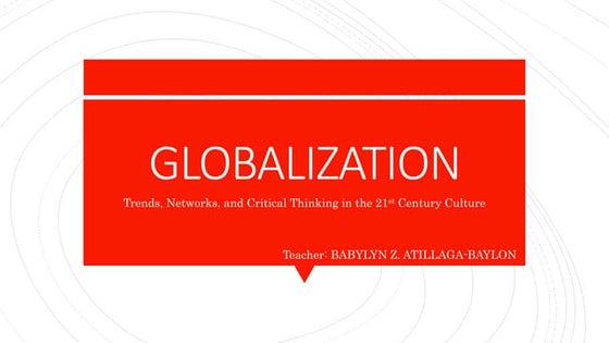 LESSON 5 - GLOBAL NETWORKS 1.pptx | Geography | Science
