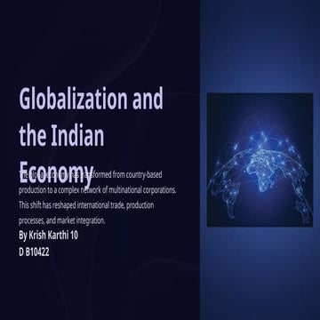 Economics - Class 10 - Globalisation and Indian Economy- Inter ...
