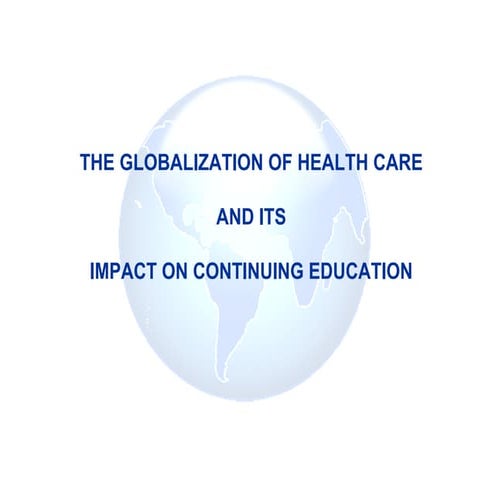 Globalization And Health Globalisation And Health Policy A Guide In