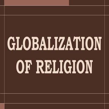 Globalization-of-Religion. Contemporary World | PPTX