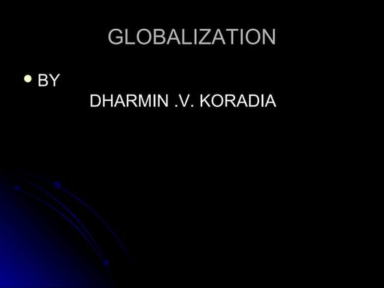 Globalization (1) | PPT