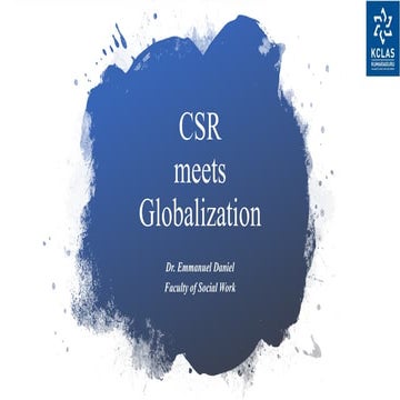 CSR meets Globalization | PPT
