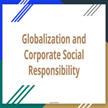 Globalization and Corporate Social Responsibility | PPTX