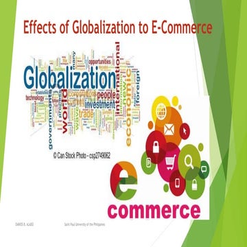 Effects of Globalization and E-commerce | PPTX