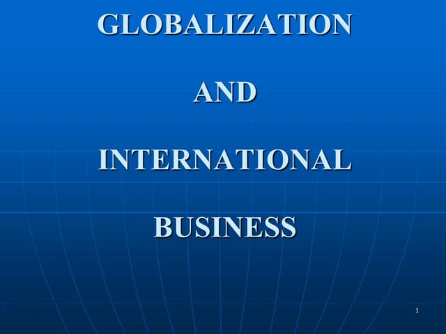 Globalization of services | PPT
