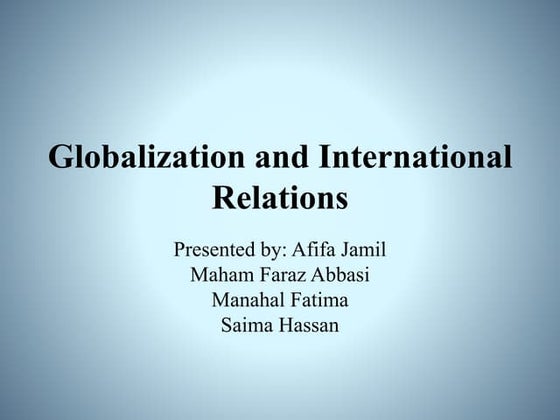 Chapter 1 - DEFINING GLOBALIZATION CONTEMPORARY WORLD.pptx | Geography | Science