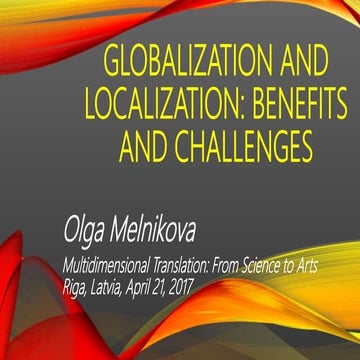 Globalization And Localization (Olga Melnikova) | PPT