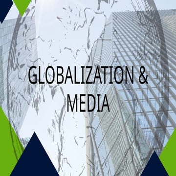 Contemporary World - World of Ideas - Global Media Cultures | PPTX