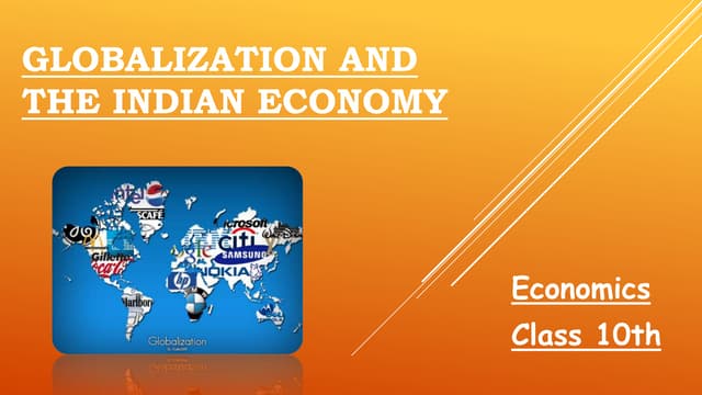 Globalization economics-class10 | PPTX