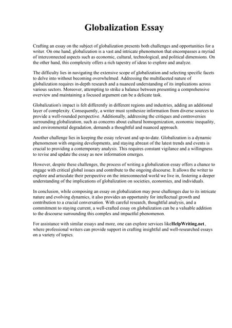 Essay Of Globalization.pdf
