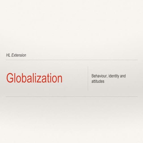 globalization HL introductory ppt for Geography | PPTX