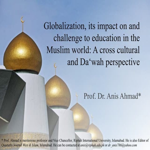 Globalization impact in muslim world dec'09 | PPTX