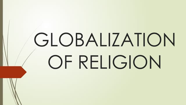 GLOBALIZATION OF RELIGION.pptx