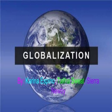 Globalization project | PPTX