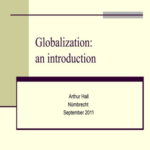 Globalization questions | PPT | Business | Business and Finance