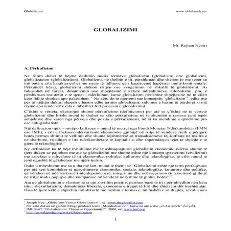 Globalizimi -mr_rejhan_neziri | PDF