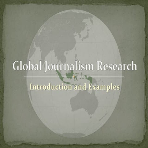 Global Journalism Research | PDF