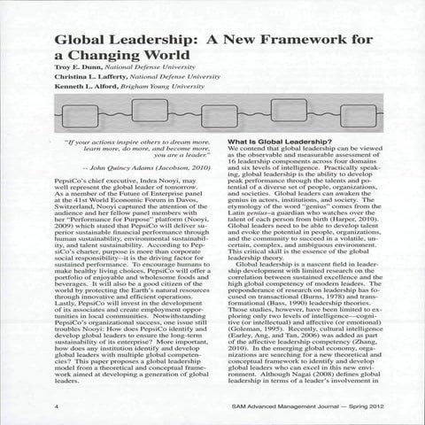 Global leadership a new framework for a changing world | PDF