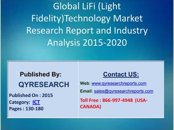 Li-Fi Comprehensive Study Explores Huge Growth in Future| | PPT
