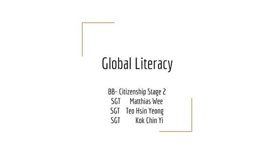Global literacy (1) | PPT