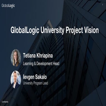 GlobalLogic University Project Vision | PPT