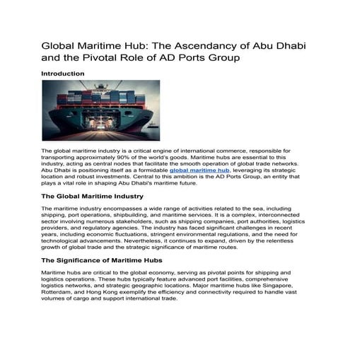 List Of Major Ports In Dubai And The United Arab Emirates.pdf