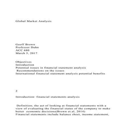 Advanced Financial Statement Analysis A Comparative Study of USA and ...