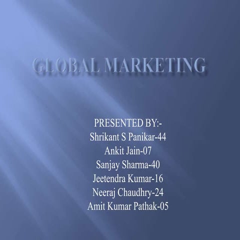 Global marketing | PPTX
