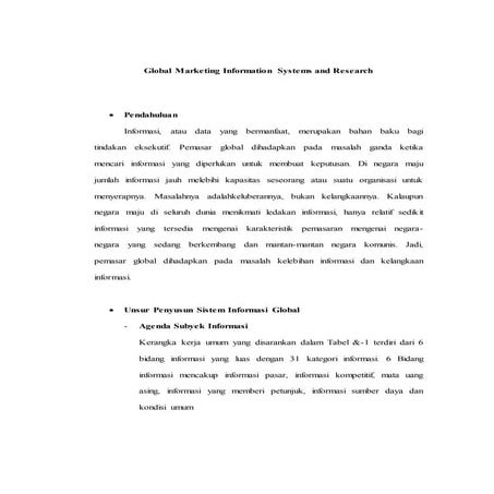 Global marketing information systems and research | DOCX