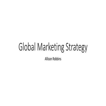 Global marketing strategy | PPTX