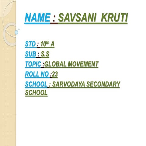 Global movement | PPTX