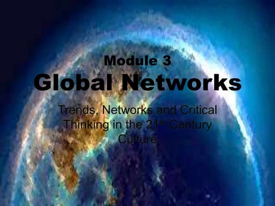 Global networks | PPT