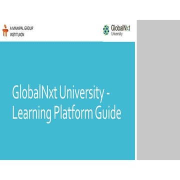 GlobalNxt University - Learning Platform Guide | PPT | Internet | Computing