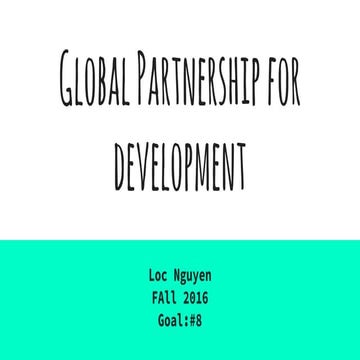 Global partnership for development | PPTX