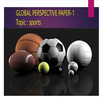 Global perspective for stage 6 from IGCSE | PPTX