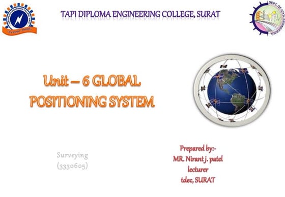 Presentation on GPS (Global Positioning System) | PPTX