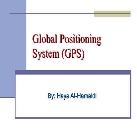 Global positioning system (gps) | PPT