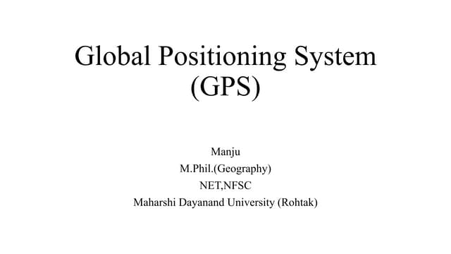Presentation On Gps Global Positioning System Pptx