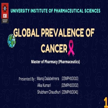Global Prevalence of Cancer, Cancer, Impact Of Cancer On Global | PPTX