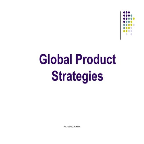 Global Product Strategies | PDF