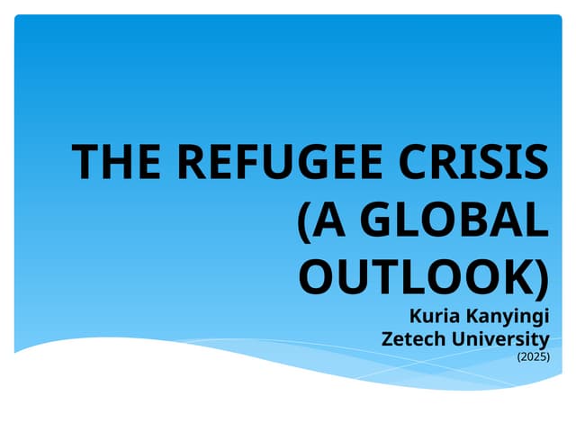 Presentation on refugee crisis | PPTX