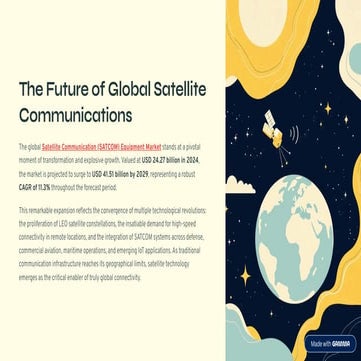 Global SATCOM Equipment Industry Overview_ Trends, Forecast, and ...