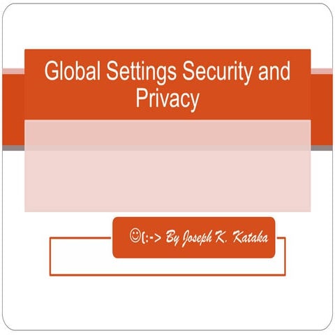 Global settings | PPT