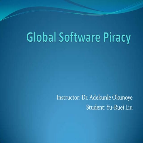 Global software piracy | PPTX