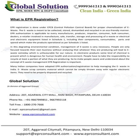 What is EPR Registration | PDF