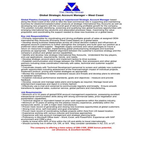 Global strategic account manager | PDF